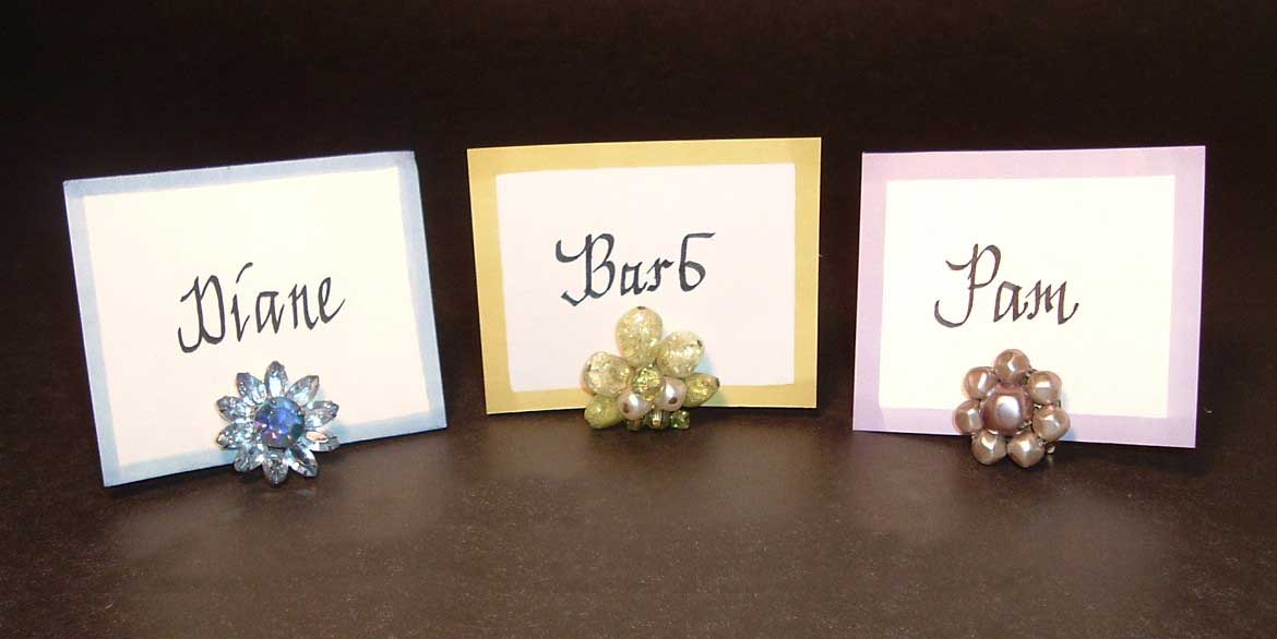 Simple Vintage Earring Place Card Holders In My Own Style