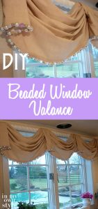 Window Valance with Beaded Trim - In My Own Style