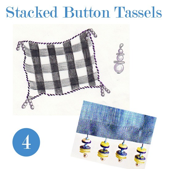 How to Make Decorative Trim with Buttons + Ribbon - In My Own Style