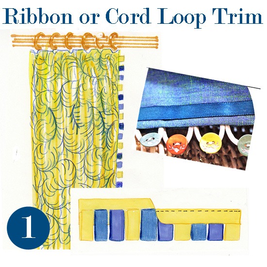 How to Make Decorative Trim with Buttons + Ribbon - In My Own Style