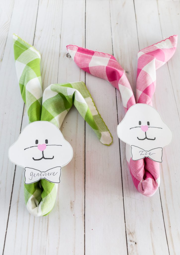 Easter Bunny Napkin Ring Free Printable - In My Own Style