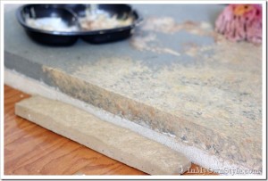 How to Paint a Concrete Fireplace Hearth to Look Like Stone - In My Own ...