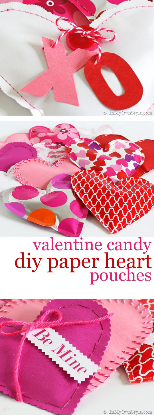 Paper Valentine Candy Filled Hearts To Make - In My Own Style