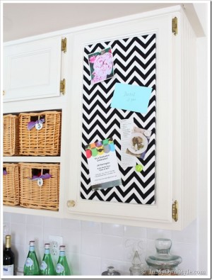 How to Make a Kitchen Message Board for a Cabinet Door - In My Own Style