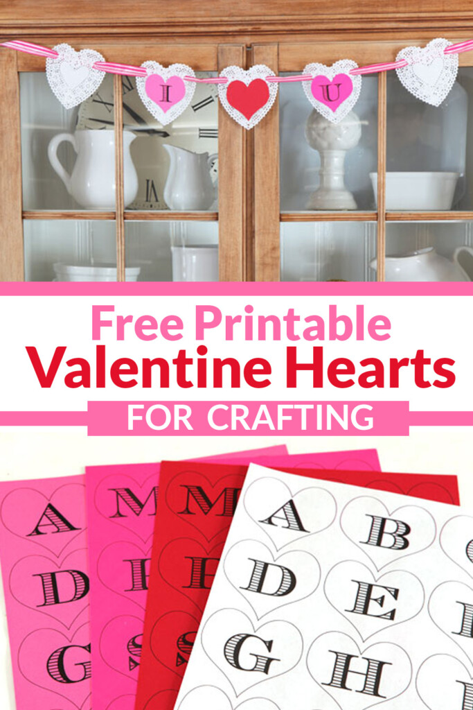 Valentine's Day Crafts - Free Printable Initial Hearts - In My Own Style