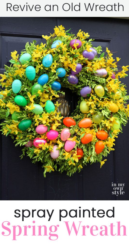 Spray Painted Spring Easter Wreath - In My Own Style