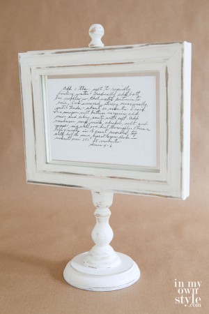 Photo Frame Recipe Holder - In My Own Style