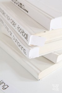 Autumn Decor: Tabletop Stack of Books Free Printable - In My Own Style