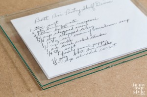 Photo Frame Recipe Holder - In My Own Style