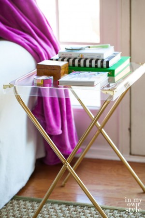 Repurposed Furniture: Acrylic Side Table - In My Own Style