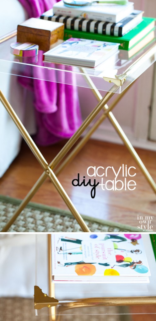 Repurposed Furniture: Acrylic Side Table - In My Own Style