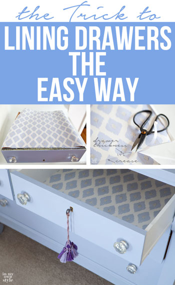 "The Easy Trick" on How to Line a Drawer - In My Own Style