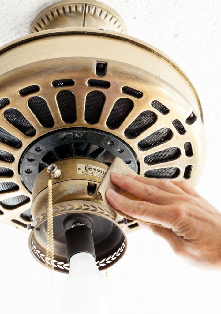How to Paint a Ceiling Fan Without Taking It Down - In My Own Style