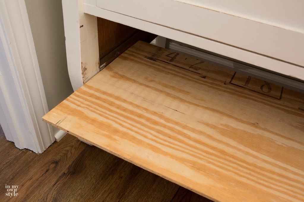 How to Repurpose a Sideboard into a Sink Vanity - In My Own Style