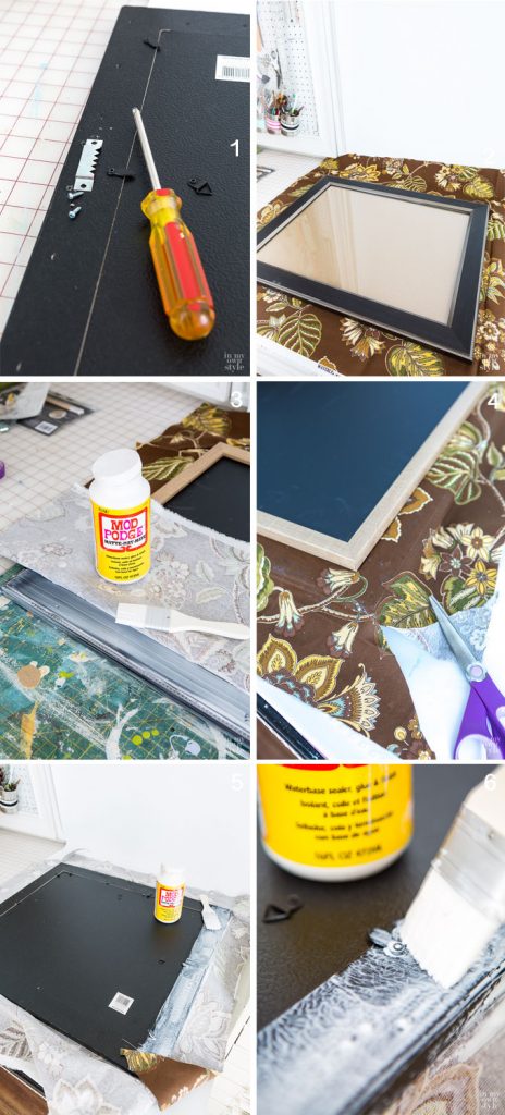 Fabric Covered Framed Chalkboard - In My Own Style