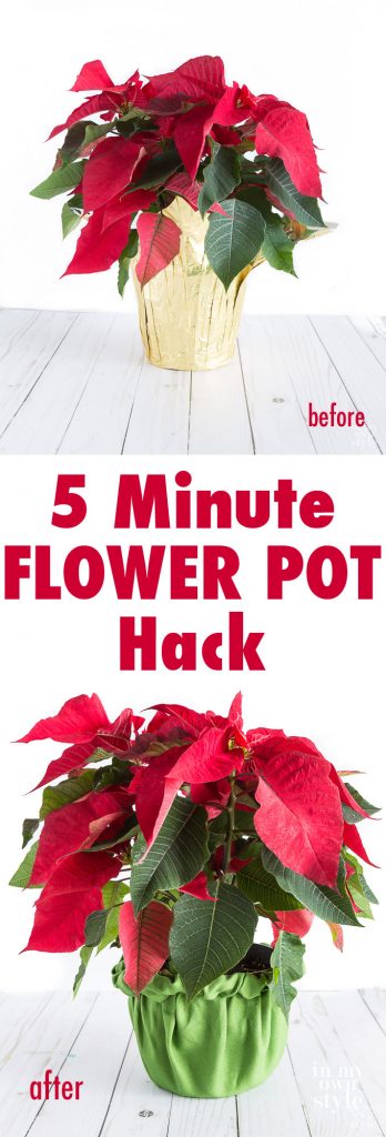 How to Gift Wrap a Plant or Flowers in a Pot - In My Own Style