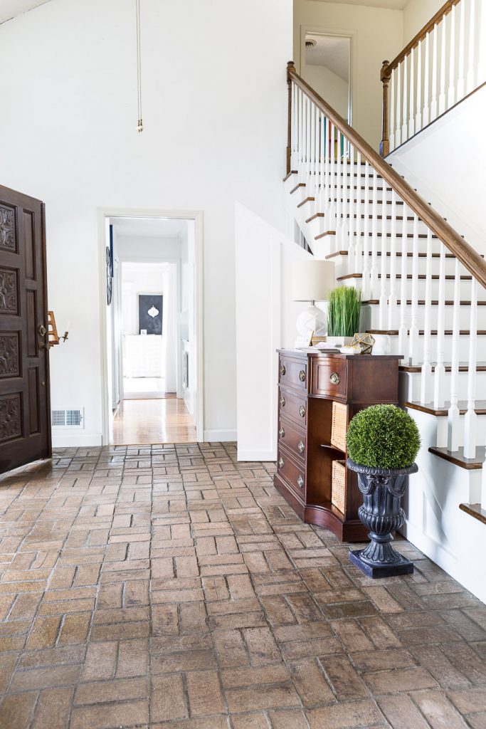 My Plans to Lighten the Brick Floor in My Foyer - In My Own Style