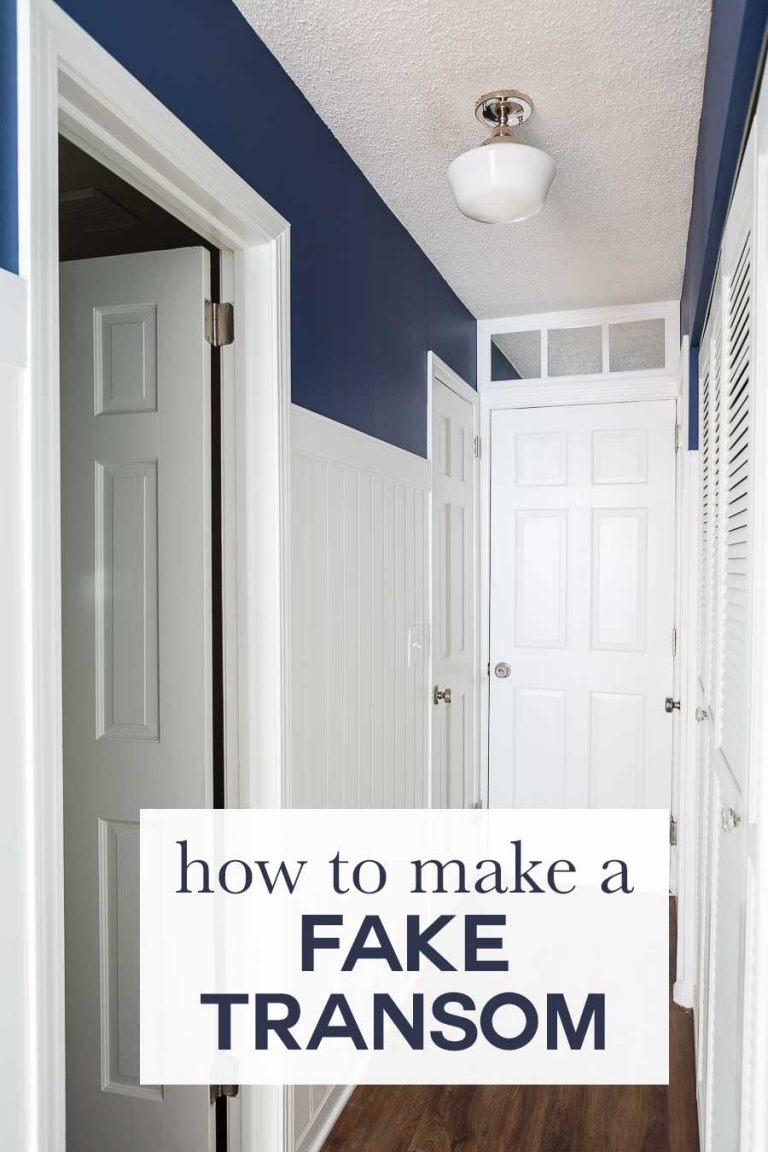 How to Make a Fake Transom Above a Door - In My Own Style