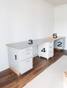 Craft Room Work Table Using File Cabinets - In My Own Style