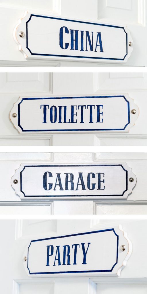 Faux French Enameled Signs For Doors - In My Own Style