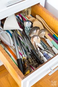 How to Make Pretty Drawer Liners for Kitchen Drawers - In My Own Style