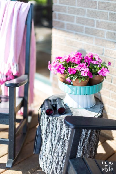How to Make an Outdoor Tree Trunk Side Table - In My Own Style