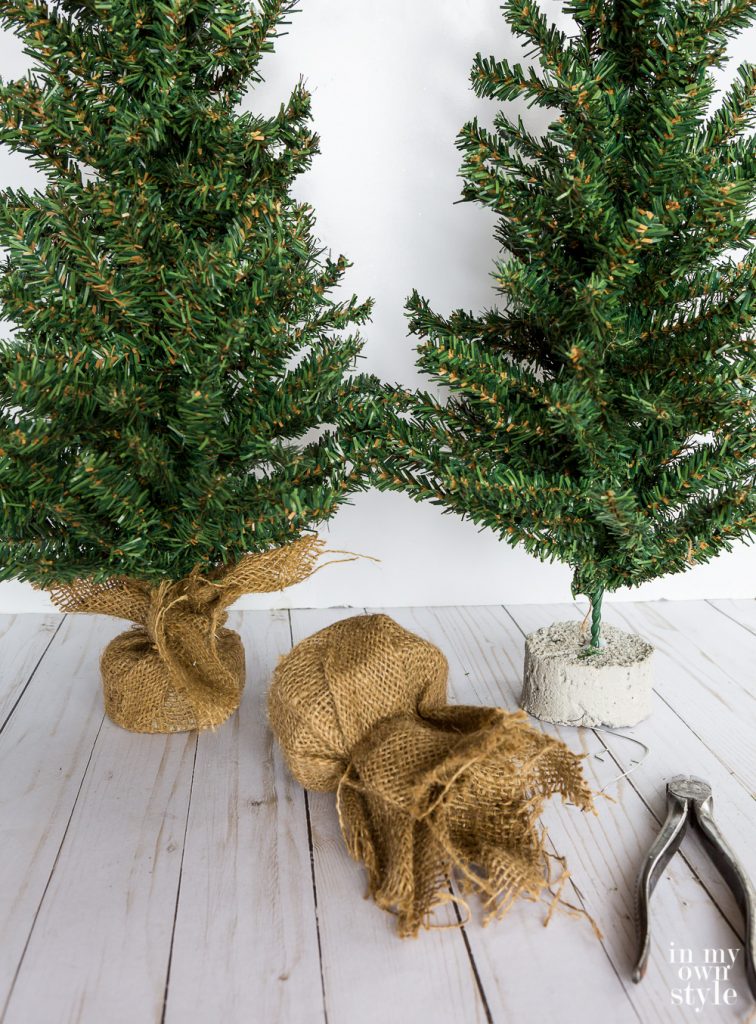 Mini Christmas Tree Base Styling Hack - In My Own Style