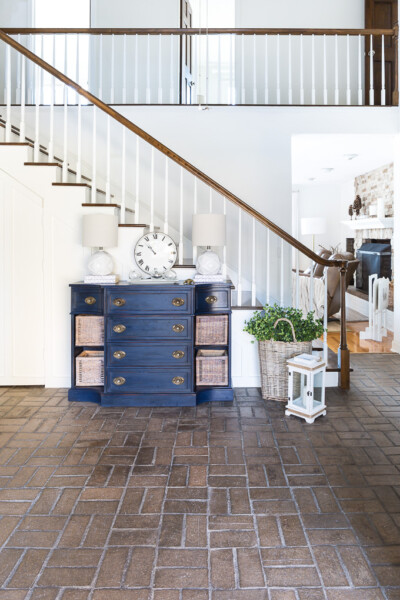 My Plans to Lighten the Brick Floor in My Foyer - In My Own Style