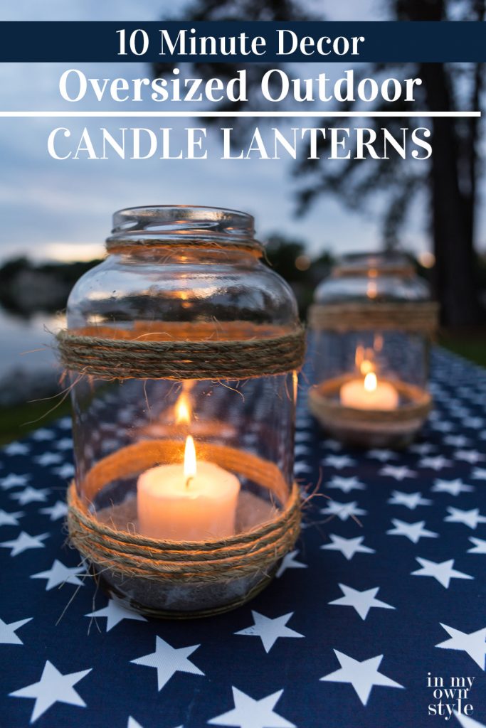 How to Make an Oversized Glass Candle Lantern - In My Own Style