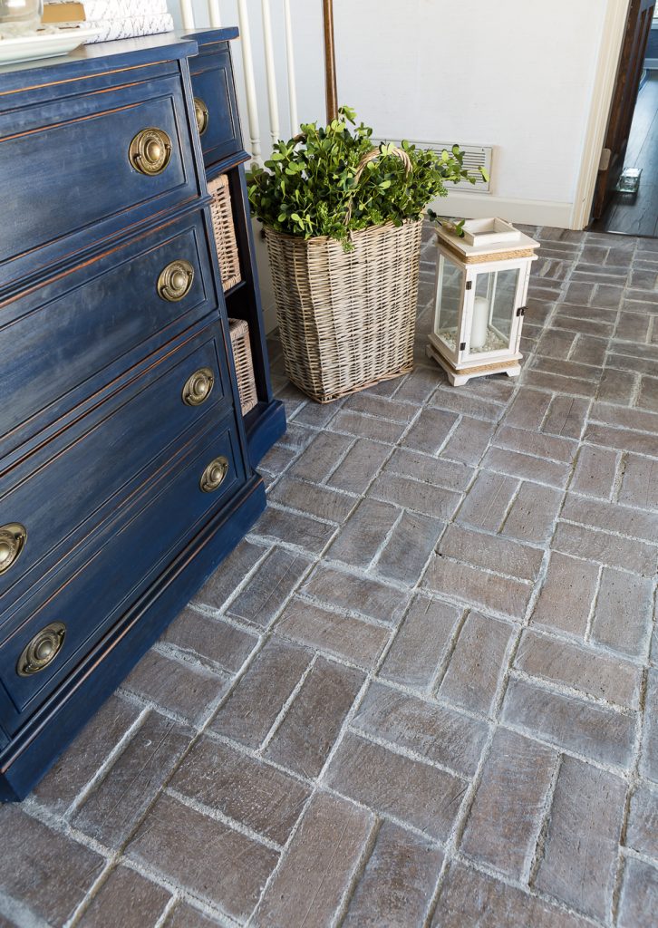 How I Whitewashed a Brick Floor for $14 - In My Own Style
