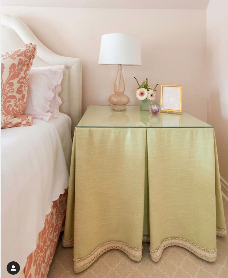 Adding a Skirted Table When Decorating a Room - In My Own Style