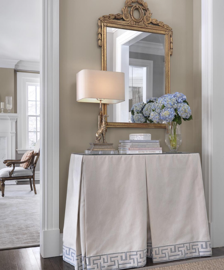 Adding a Skirted Table When Decorating a Room - In My Own Style