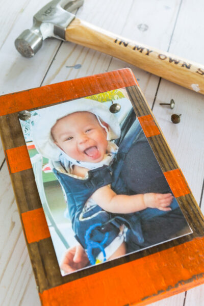 Make a Fall Inspired Simple Wood Block Photo Frame - In My Own Style