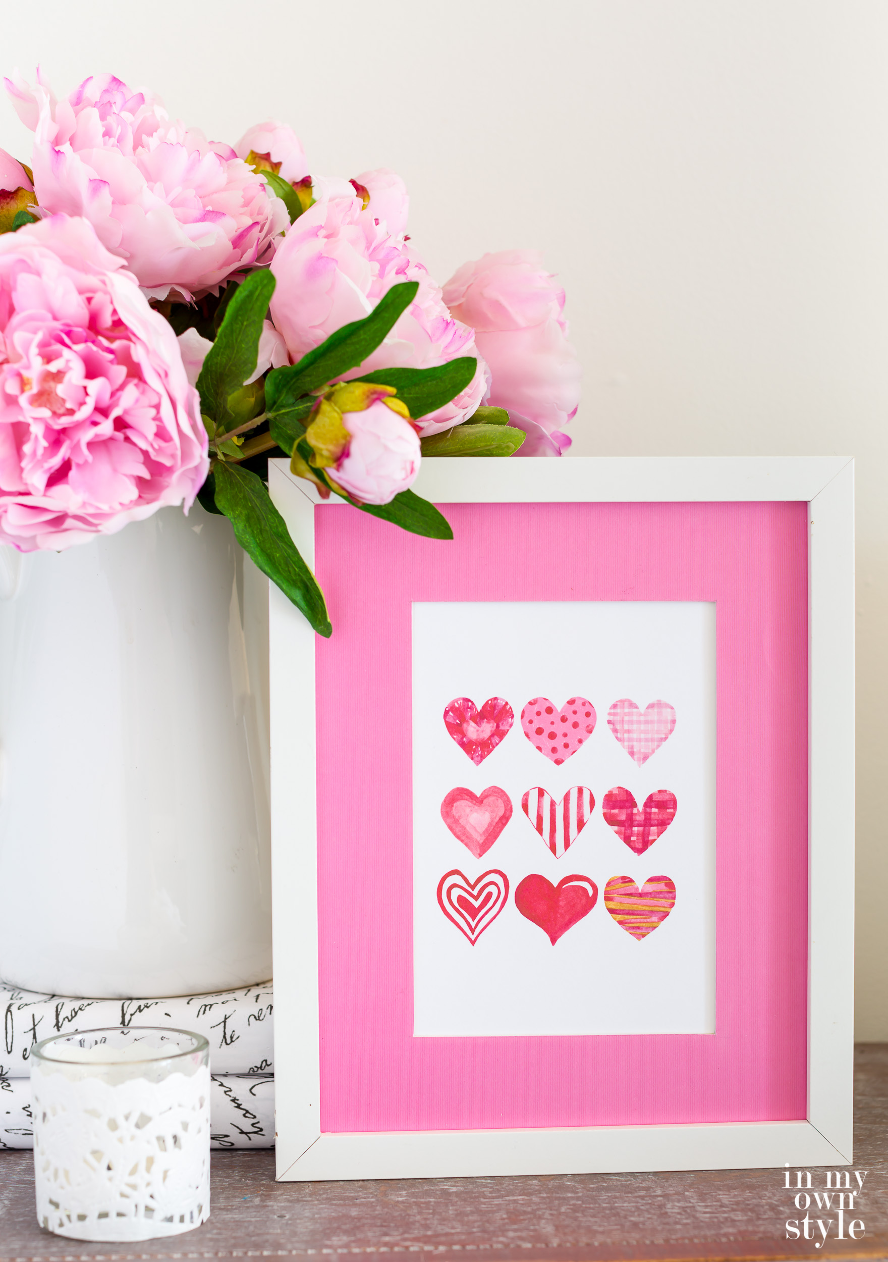 Printable Valentine Hearts & Envelopes - In My Own Style