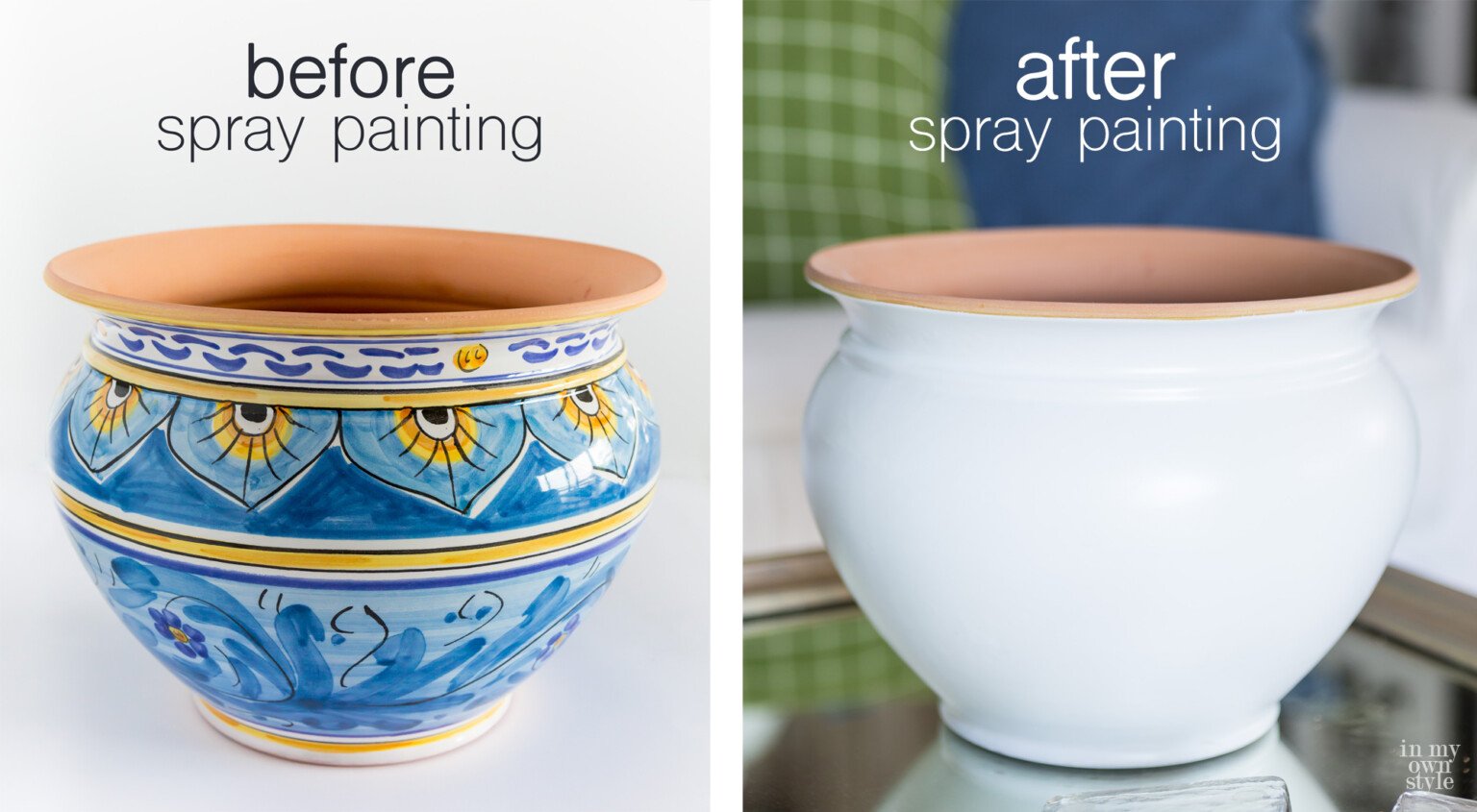 How to Spray Paint Ceramic Items - In My Own Style