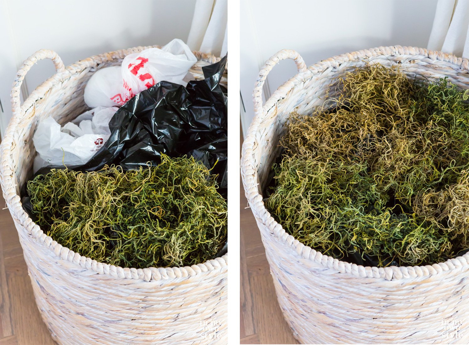 Decorating Tips When Using Large Baskets - In My Own Style