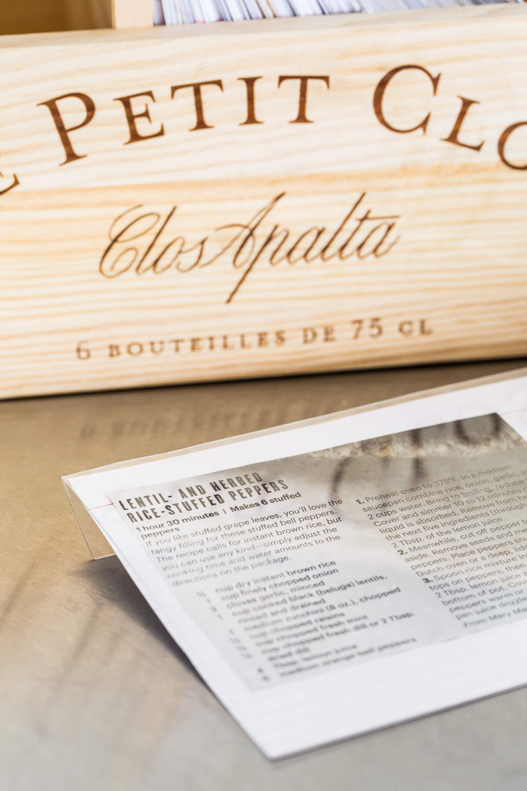 DIY Recipe Box Using a Wine Crate - In My Own Style