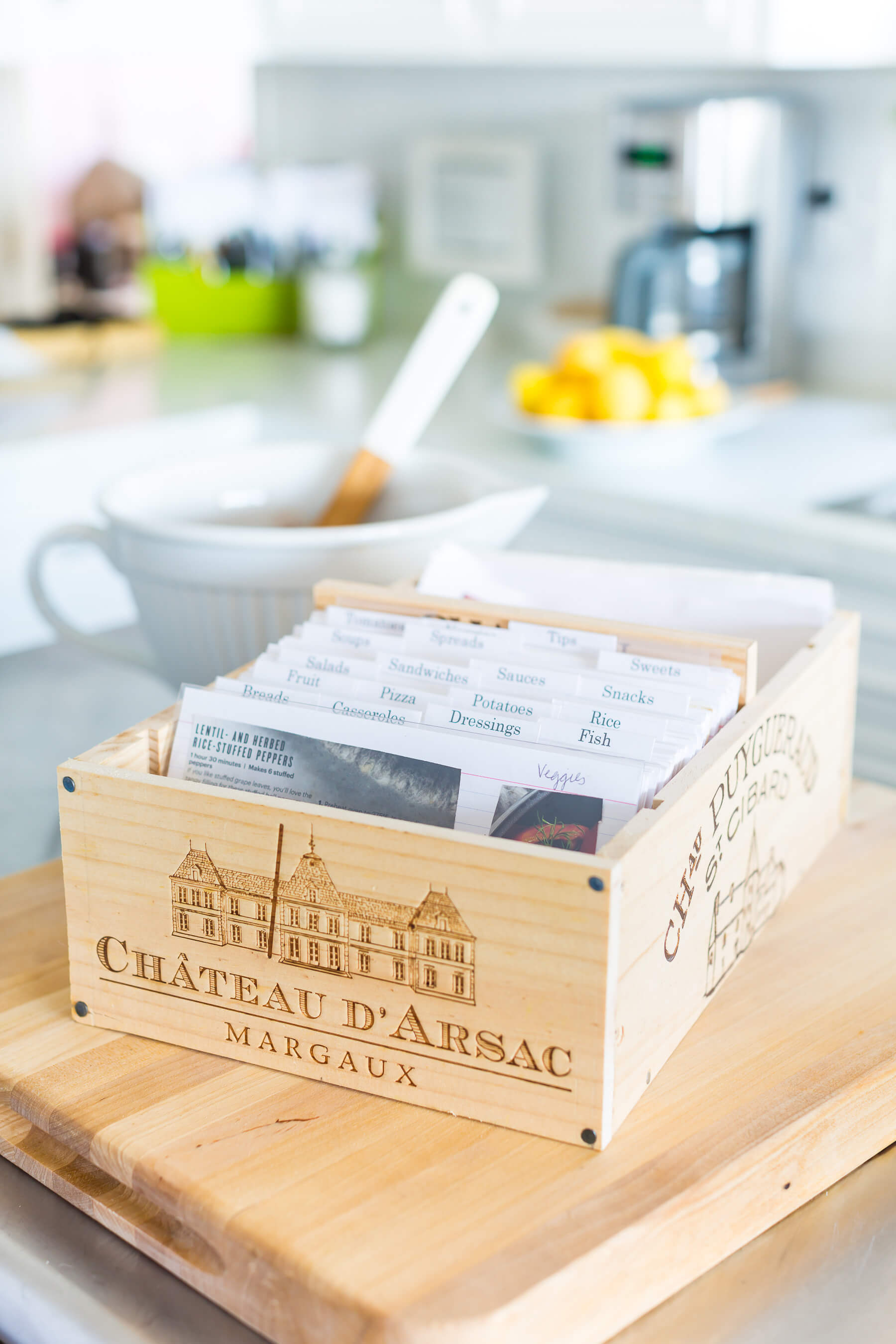 DIY Recipe Box Using a Wine Crate - In My Own Style