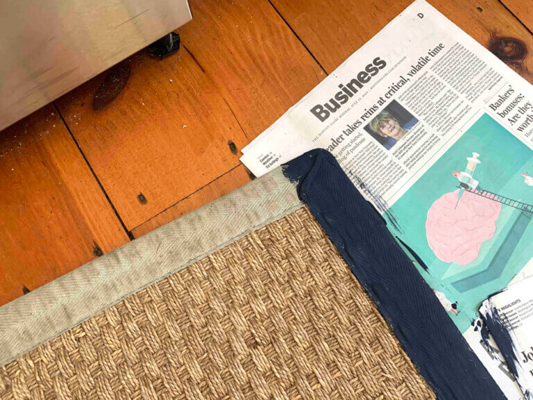 How to Paint a Seagrass Area Rug - In My Own Style