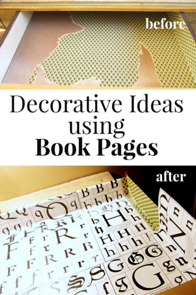 How To Make a Drawer Liner with a Book Page | InMyOwnStyle