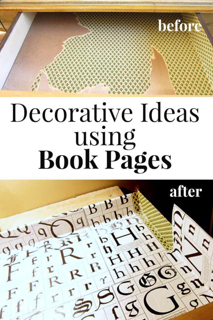 How To Make a Drawer Liner with a Book Page | InMyOwnStyle
