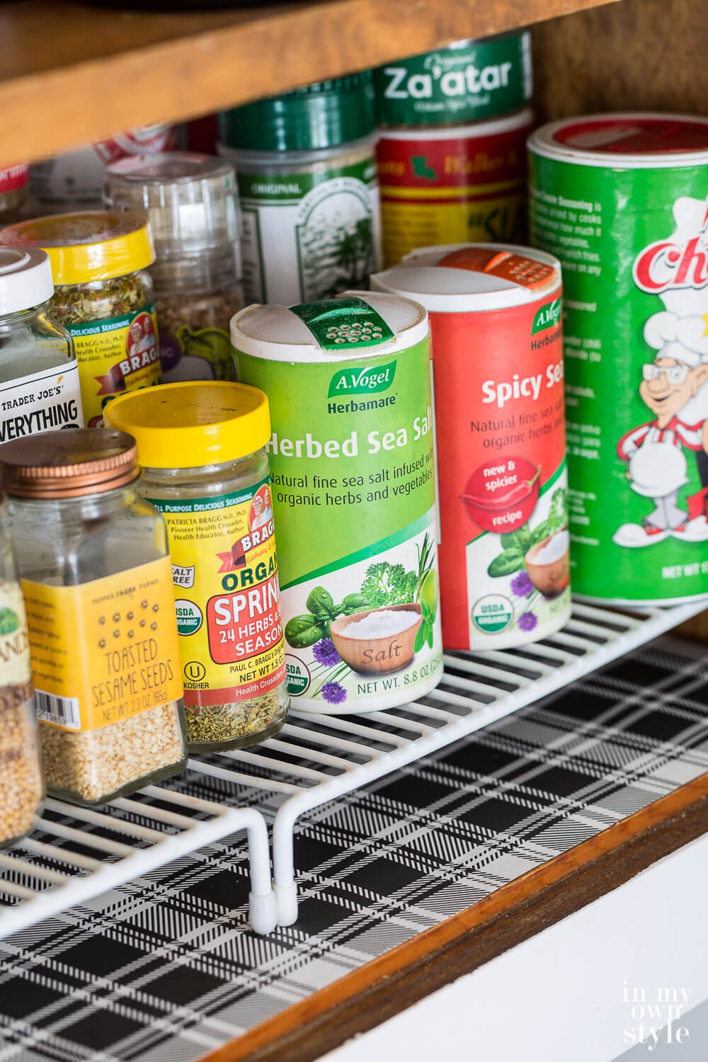 Colorful DIY Kitchen Cabinet Liner - In My Own Style