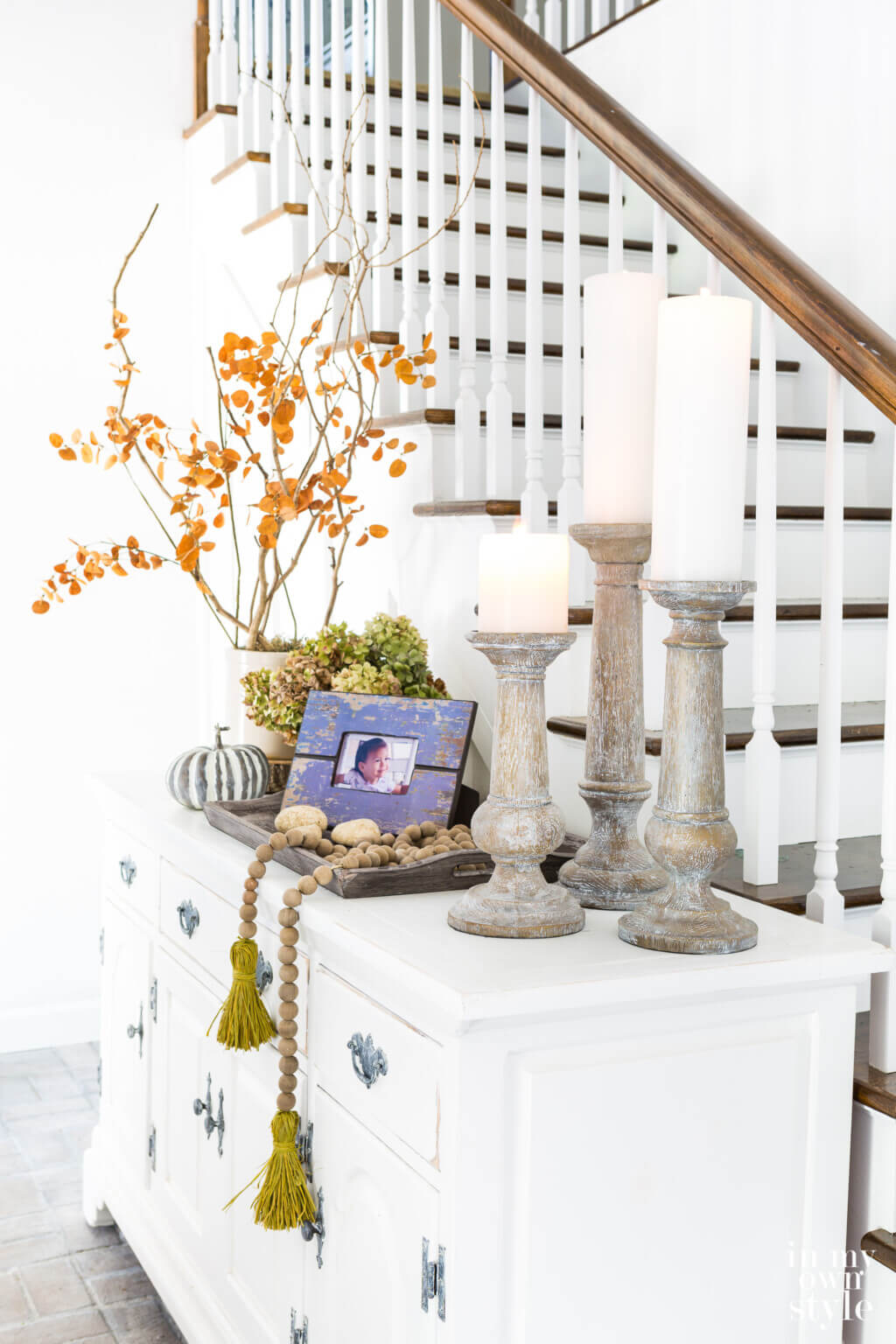 Using a Dresser As an Entryway Table - In My Own Style