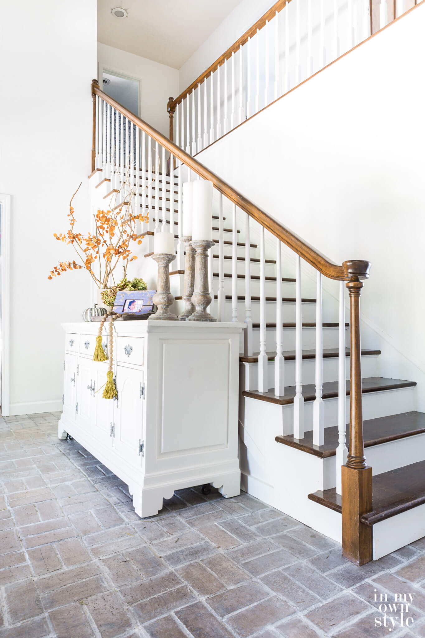 Using a Dresser As an Entryway Table - In My Own Style