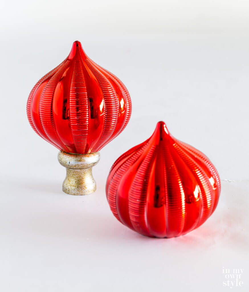 How to Make a Christmas Ornament Into a Lamp Finial - In My Own Style