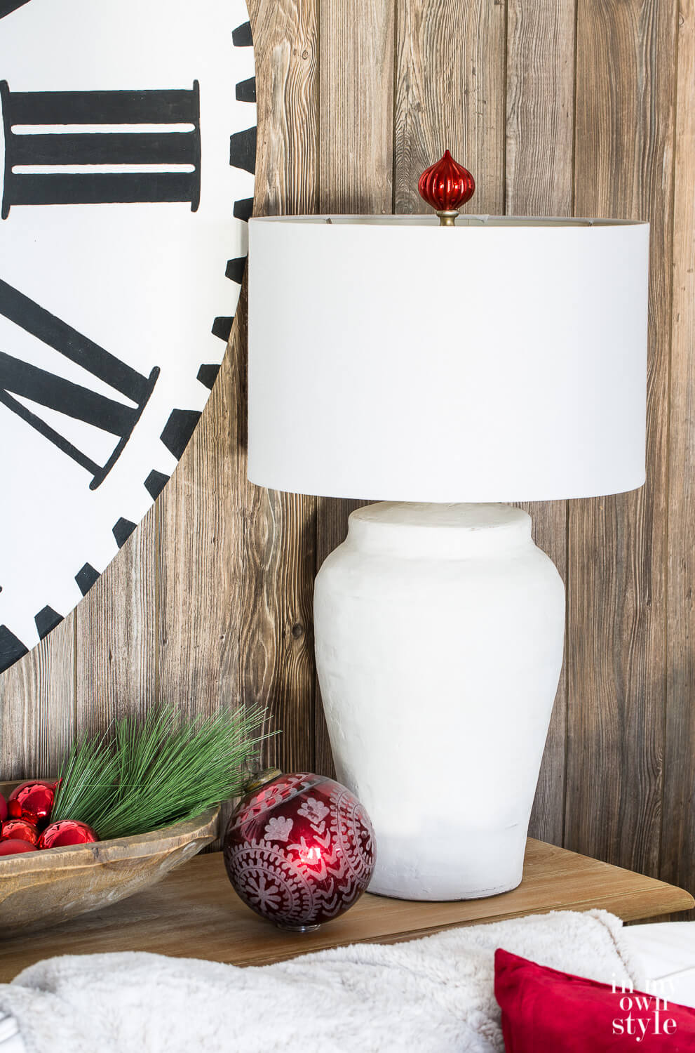 How to Make a Christmas Ornament Into a Lamp Finial - In My Own Style