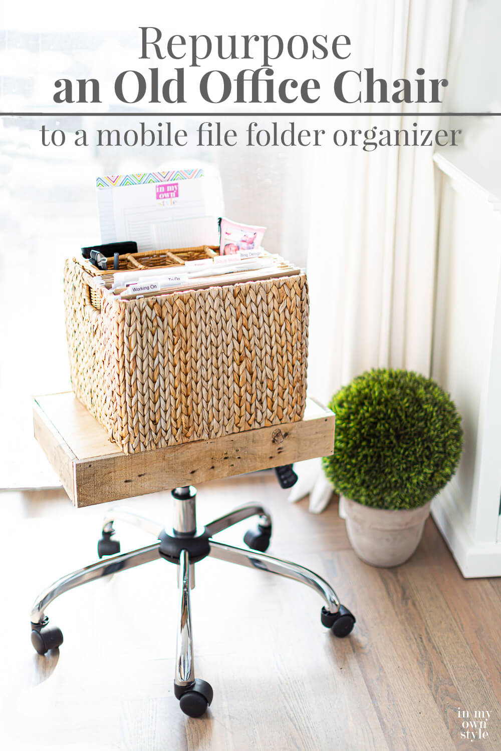 Working From Home: Creative File Storage Idea - In My Own Style