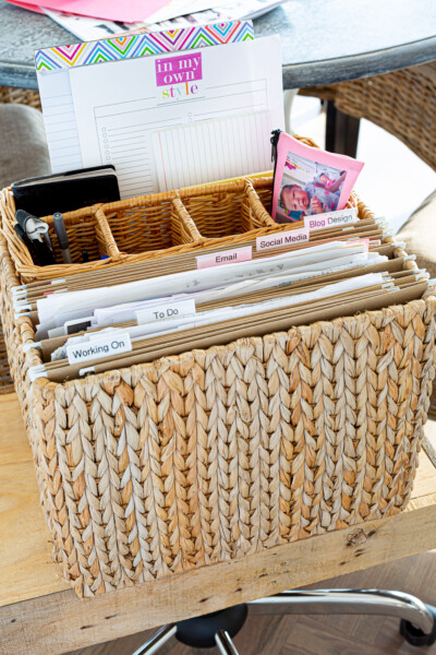 Working From Home: Creative File Storage Idea - In My Own Style