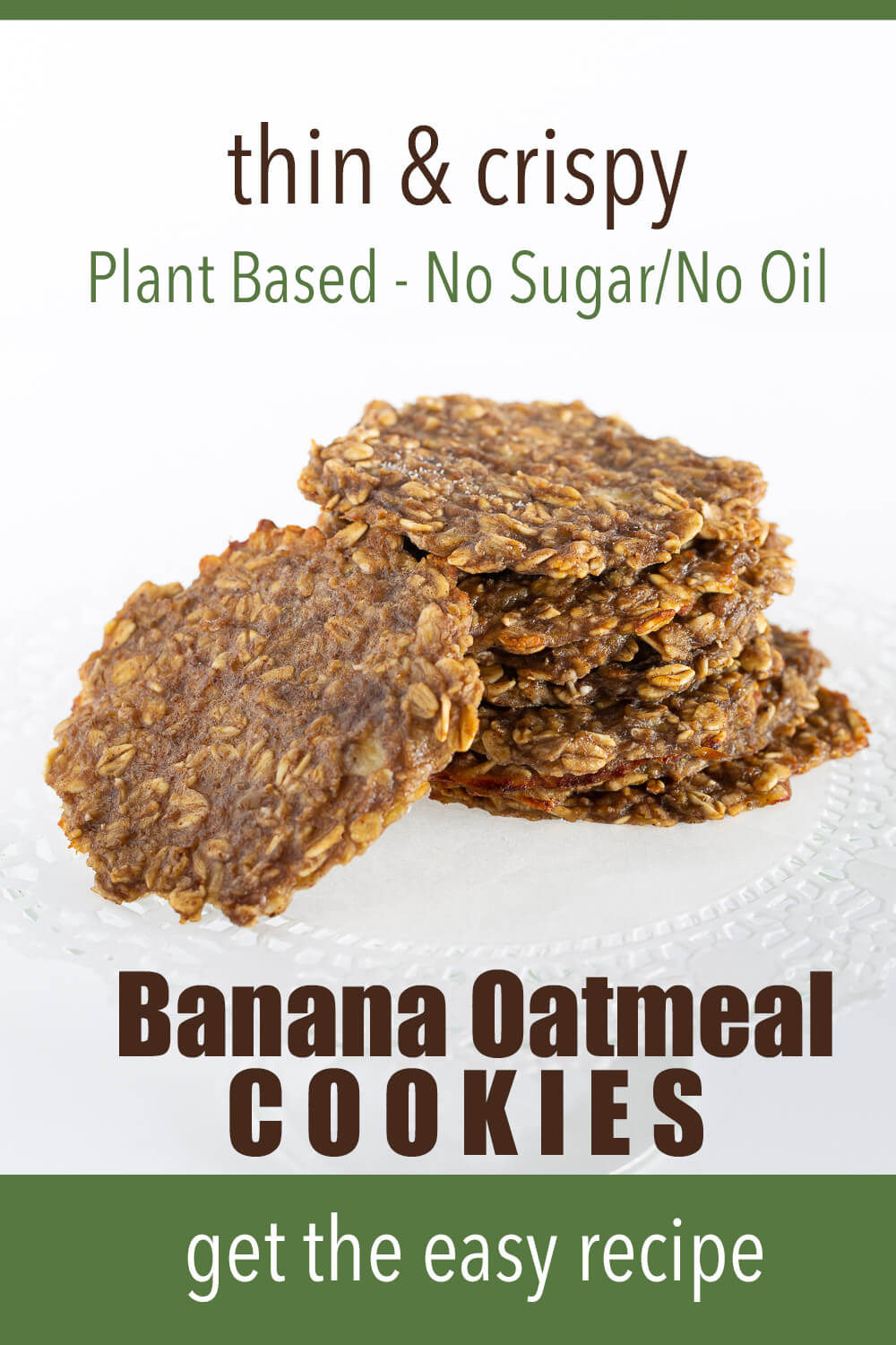 Plant-Based Banana Oatmeal Cookies - In My Own Style