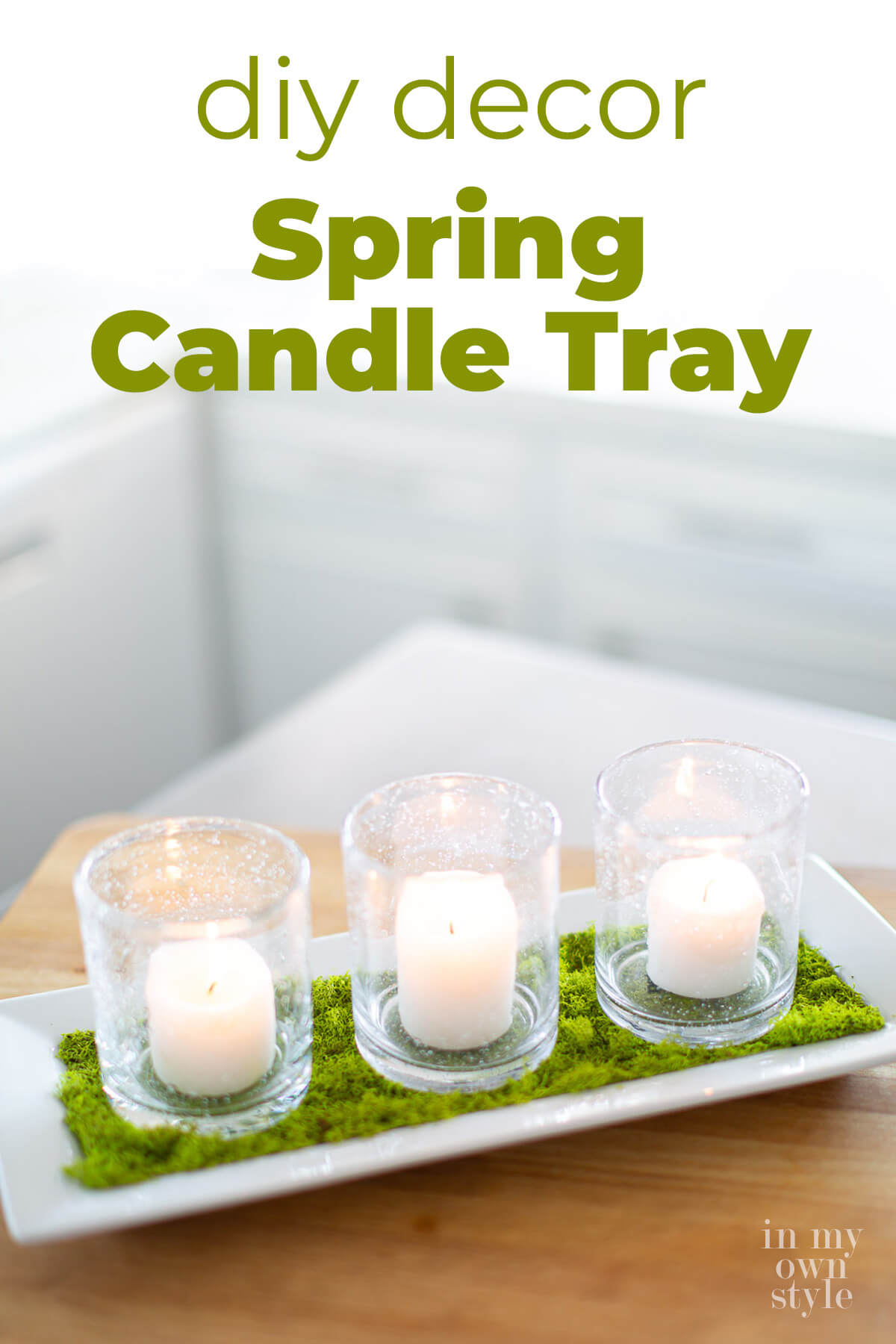 Spring Candle Tray DIY - In My Own Style